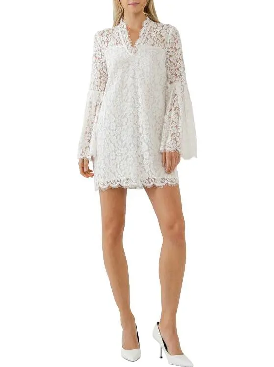 Endless Rose Floral Lace Minidress - Ivory