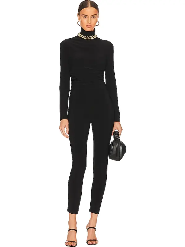 Norma Kamali Turtleneck Catsuit - Black