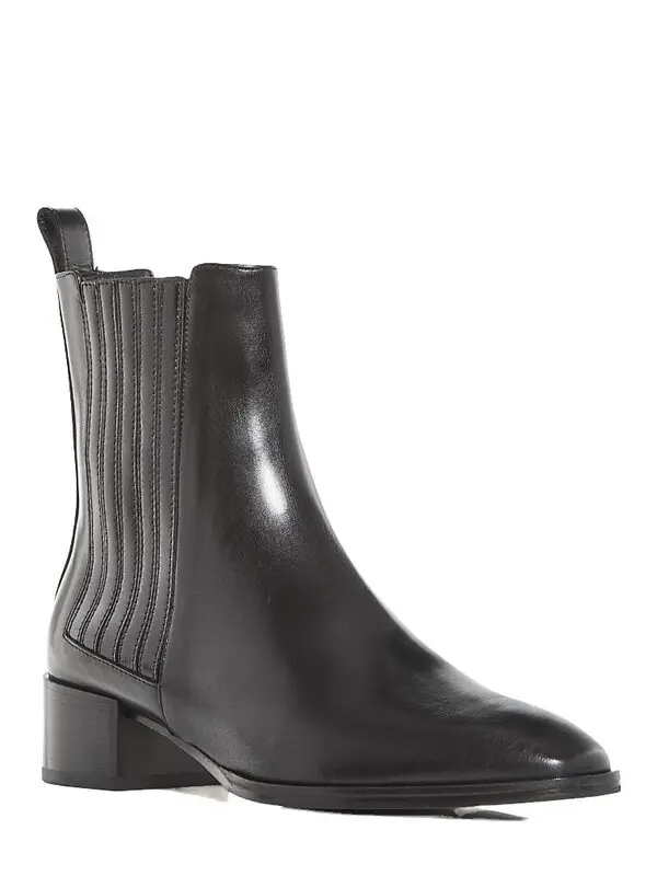 AeydĒ Neil Square Toe Booties - Black