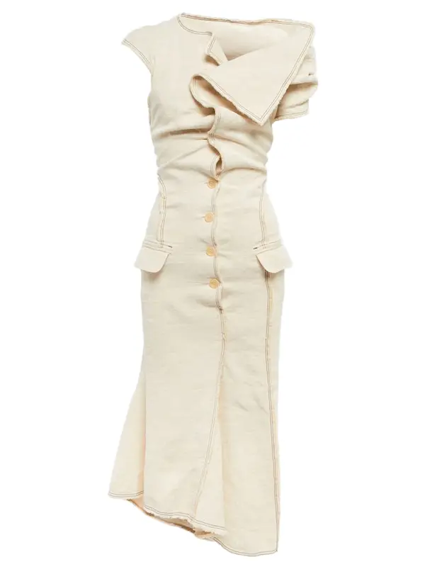 Jacquemus La Robe Camargue Midi Dress - White