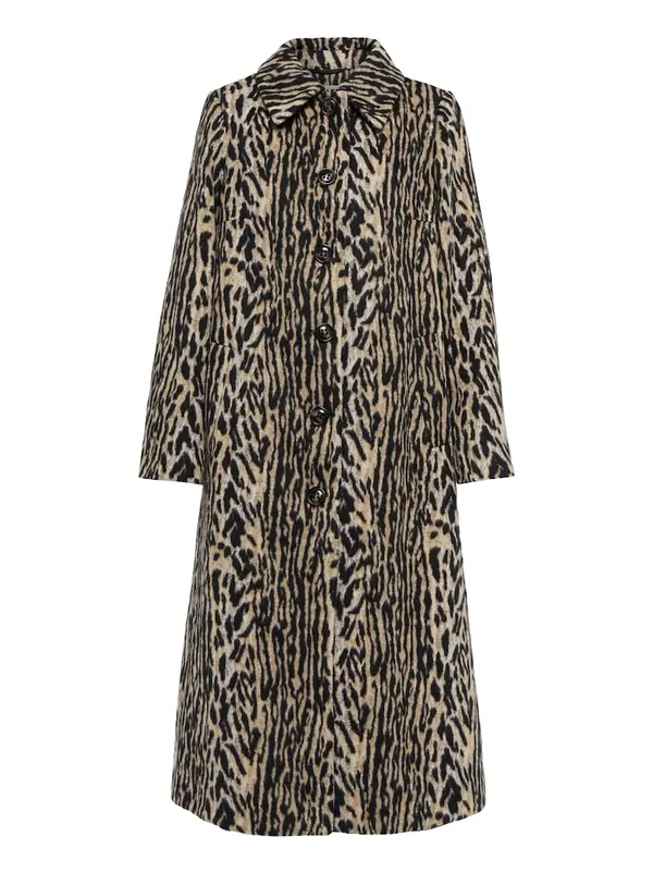 Rixo Milly Leopard-print Coat - Multicoloured
