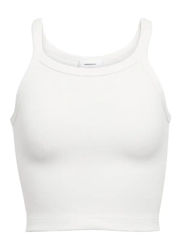 Wardrobe.NYC X Hailey Bieber Hb Cropped Tank Top - White