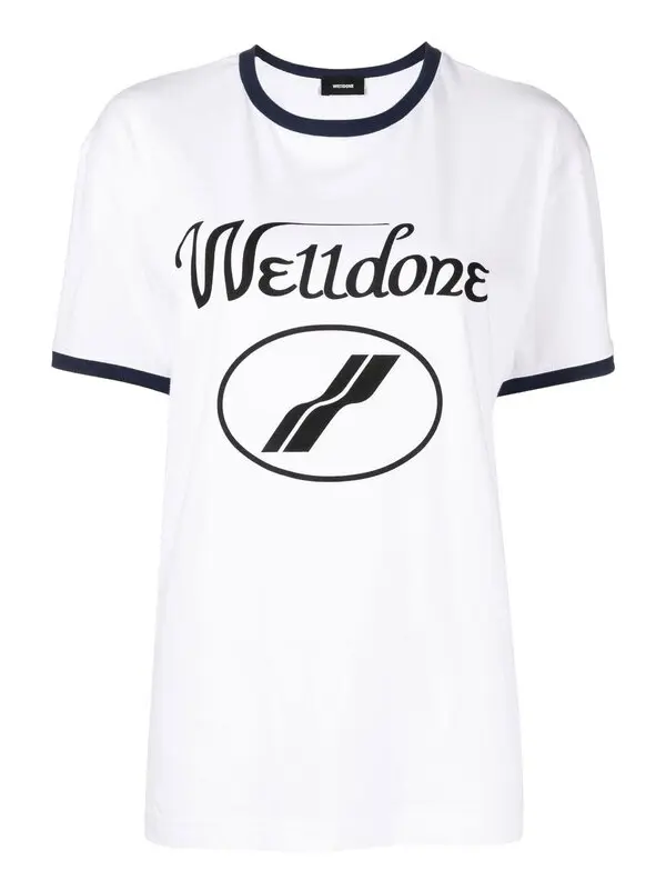 We11Done Logo-print Crew-neck T-shirt - White