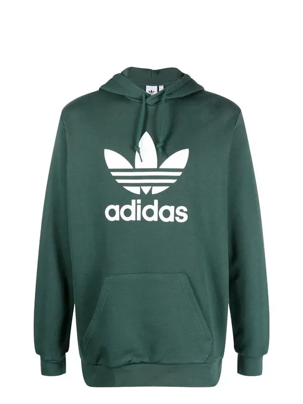 Adidas Logo-print Hoodie - Green