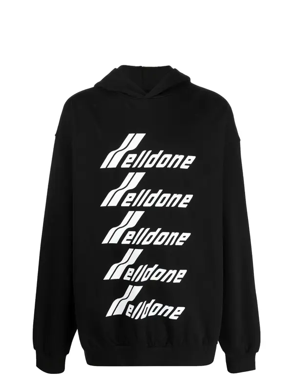 We11Done Logo-print Hoodie - Black