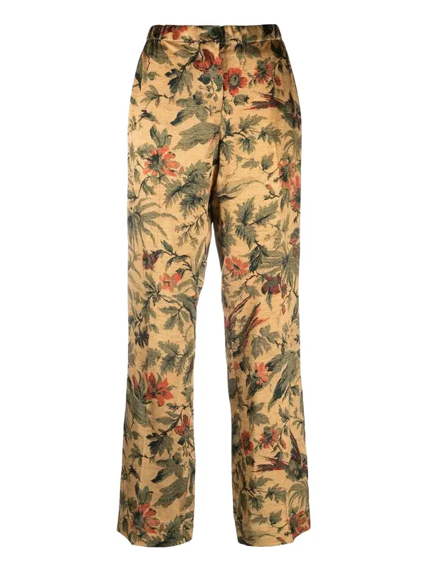 F.R.S FOR RESTLESS SLEEPERS Floral-print Trousers - Yellow
