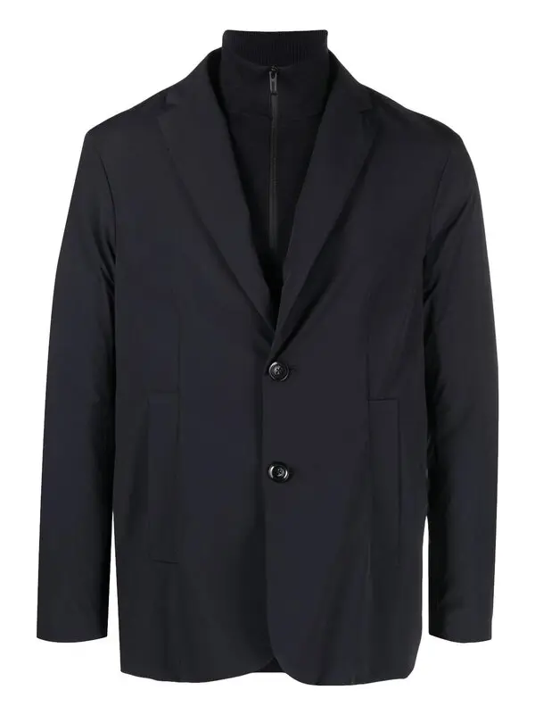 Emporio Armani Single-breasted Blazer - Black