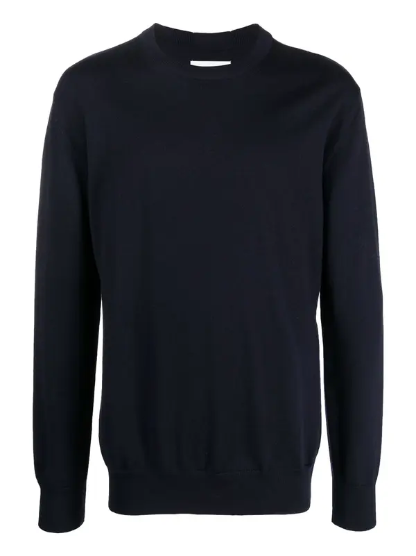 JIL SANDER Crew-neck Wool Jumper - Blue