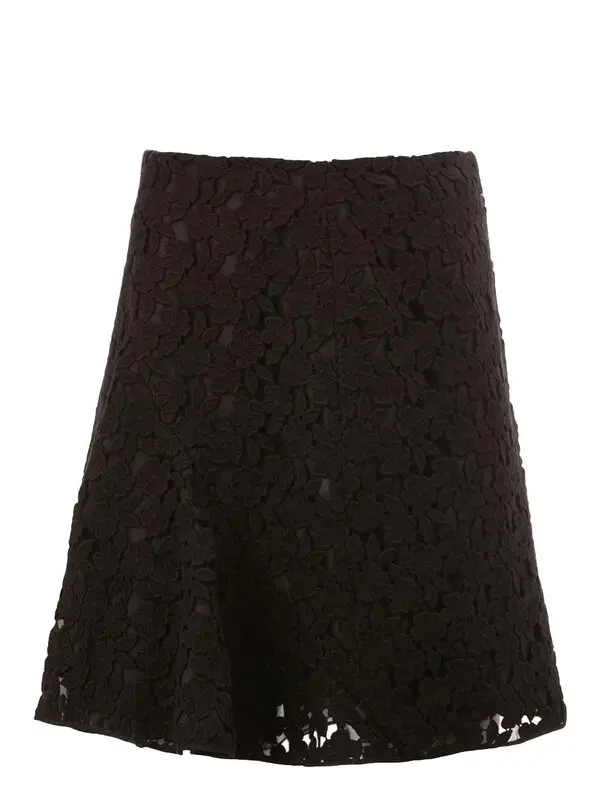 Giambattista Valli Lace Pleated Skirt - Black