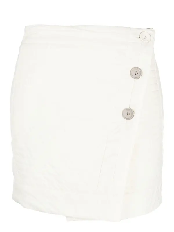 Emporio Armani Quilted Wrap Skirt - White