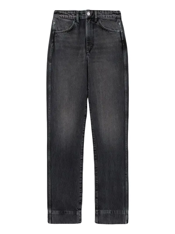 RE/DONE 70s High-waisted Straight-leg Jeans - Black
