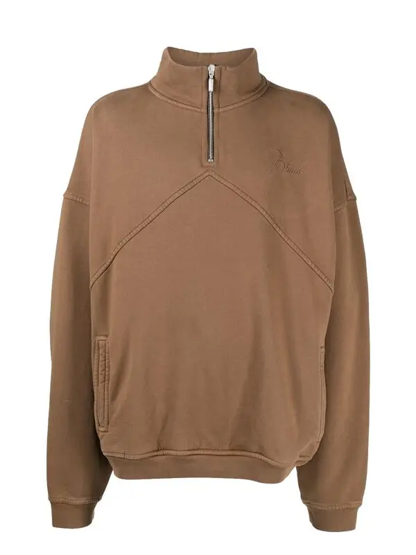 Rhude Logo-embroidered Sweatshirt - Brown