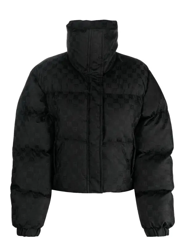 MISBHV Monogram-print Padded Jacket - Black
