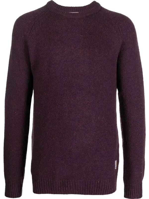 Carhartt Work In Progress Anglistic Speckled-knit Jumper - Purple