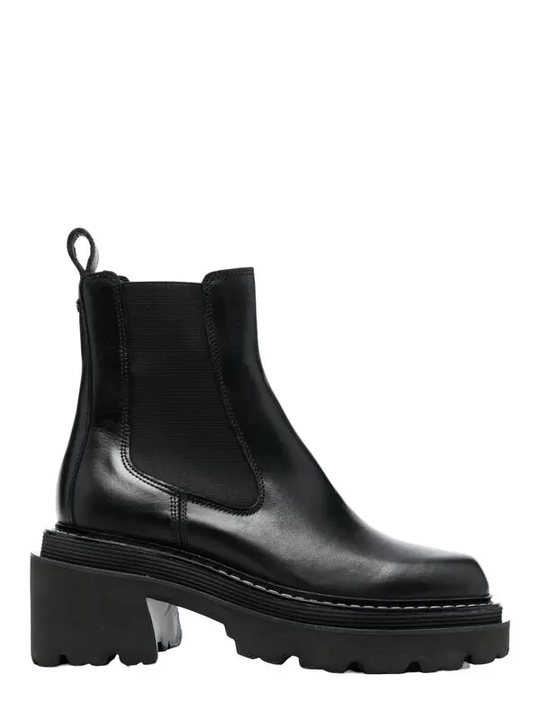 Sandro Square Toe 80mm Boots - Black