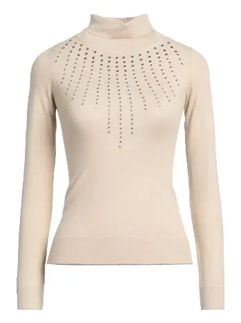 John Richmond Turtleneck Top With Appliqués - Beige
