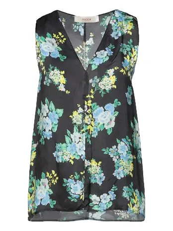 JUCCA Floral-print Top - Black
