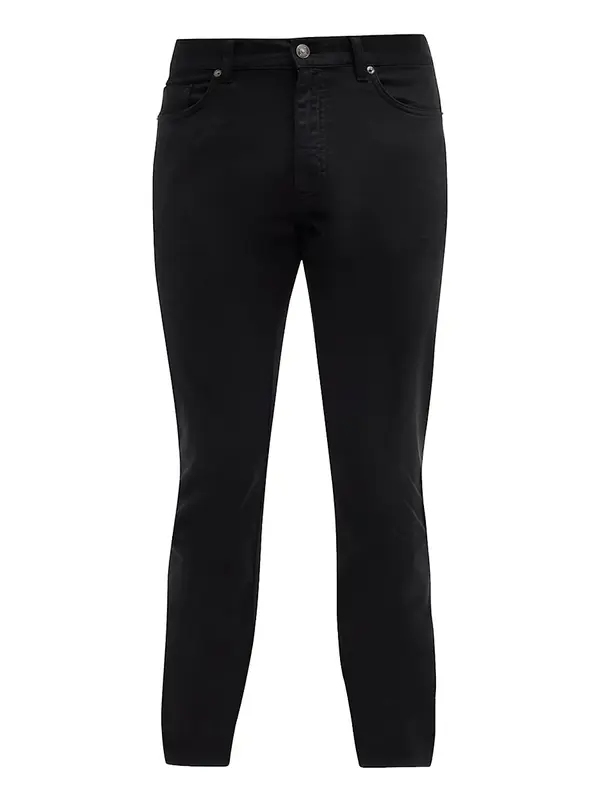 Zegna 5-pocket Stretch Pants - Black Solid
