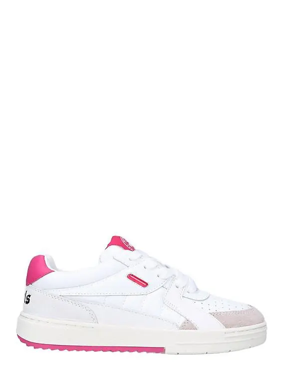 Palm Angels University Low-top Leather Trainers - White/comb