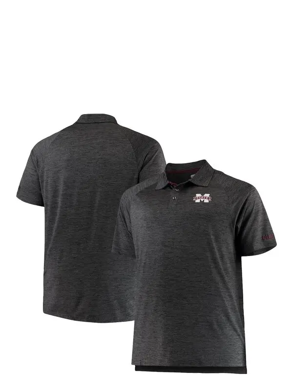 COLOSSEUM Mississippi State Bulldogs Big & Tall Down Swing Polo - Black