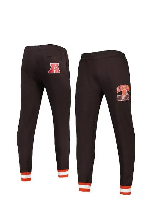 STARTER Cleveland S Blitz Fleece Jogger Pants - Brown