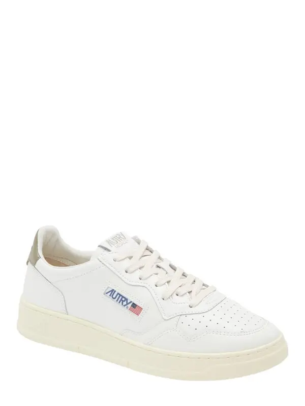 AUTRY Medalist Low Sneakers - White Leather/red
