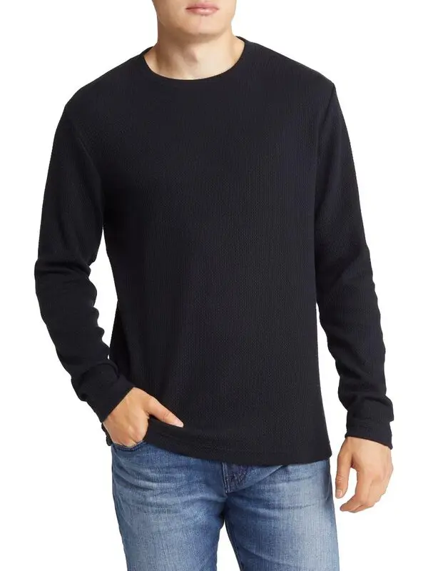 Travis Mathew Cloud Waffle Crewneck Tee - Black