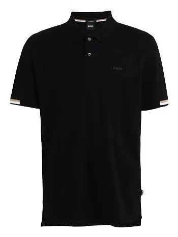 BOSS Polo Shirt Size Cotton - Black
