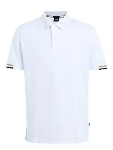 BOSS Polo Shirt Size Cotton - White