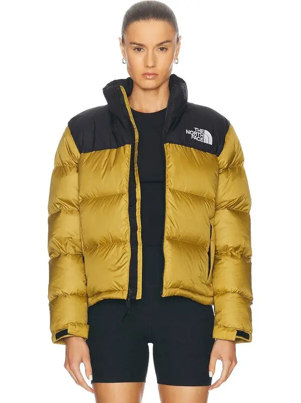 The North Face 1996 Retro Nuptse Jacket - Amber Green & Tnf Black