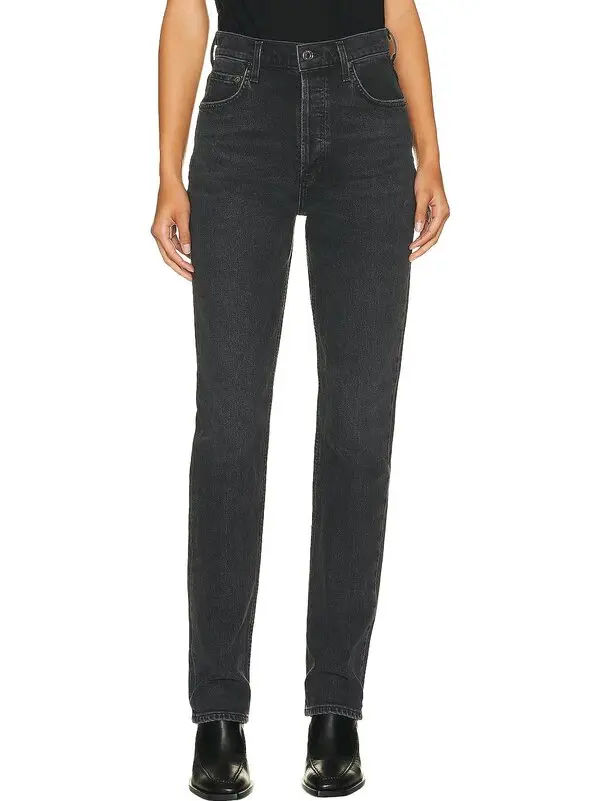 AGOLDE Freya High Rise Slim Jeans - Hoax
