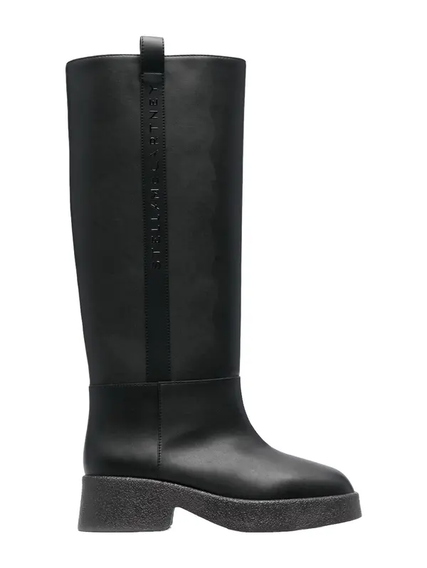 Stella McCartney Logo-detail Chunky Boots - Black