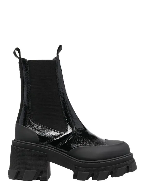 GANNI Chunky-sole Ankle Boots - Black