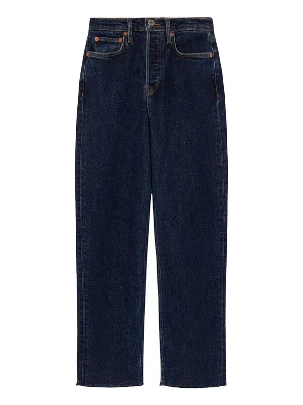 RE/DONE 70s Stove Pipe Mid-rise Jeans - Blue