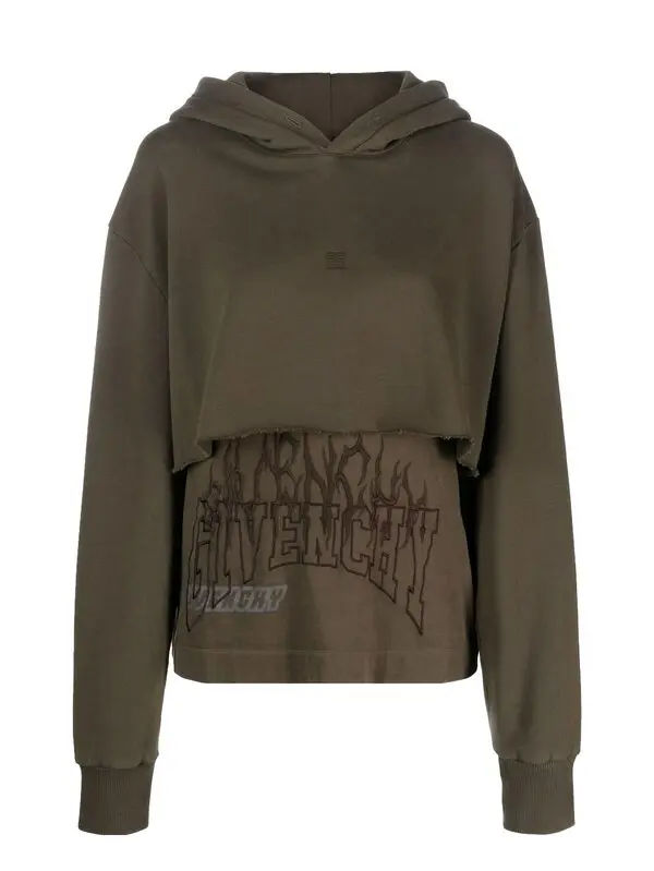 Givenchy 4g Layered Hoodie - Green