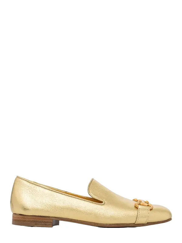 MADISON.MAISON Square-toe Horsebit Loafers - Gold
