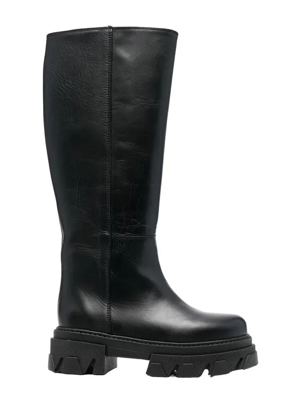 ALOHAS Katiuska Leather Knee-length Boots - Black