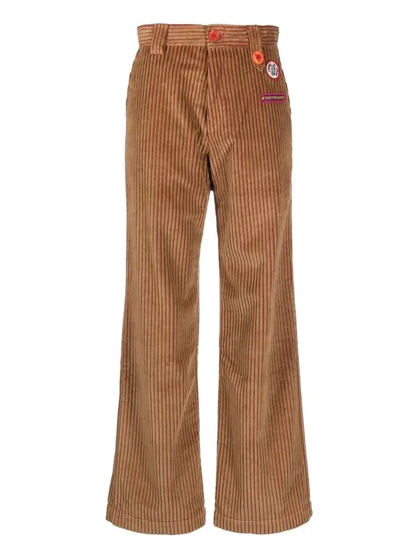 CORMIO High-waisted Corduroy Trousers - Brown