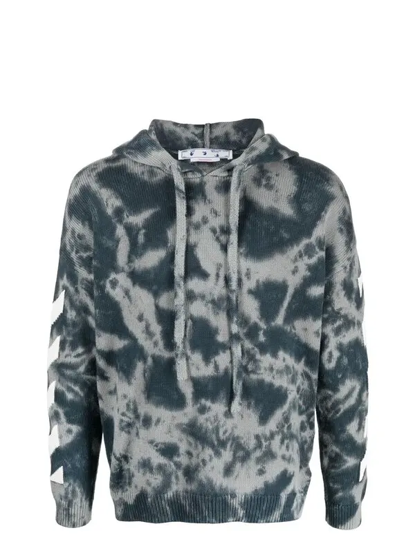 Off-White Arrows-motif Drawstring Hoodie - Grey
