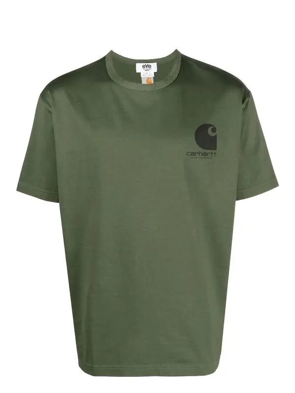 Junya Watanabe Logo-print Cotton T-shirt - Green