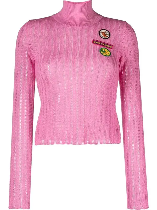 CORMIO Anna Badge-embroidered Jumper - Pink