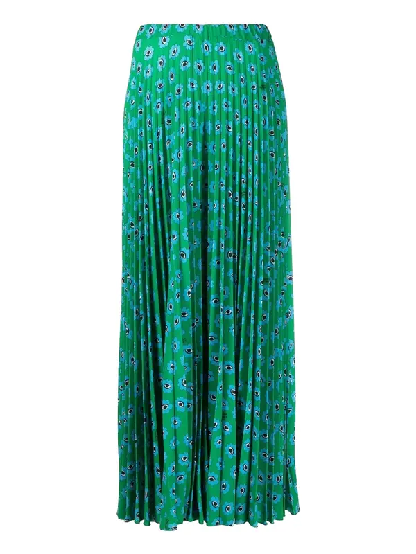 ALESSANDRO ENRIQUEZ Graphic-print Pleated Trousers - Green