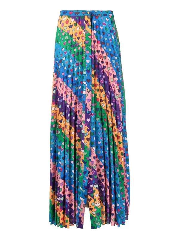 ALESSANDRO ENRIQUEZ Pleated Mid-length Skirt - Blue