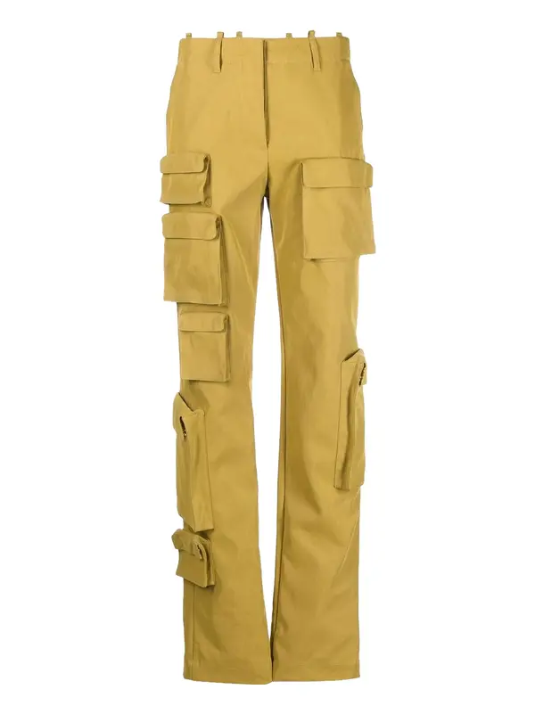 Off-White Co Multipocket Straight-leg Cargo Trousers - Green