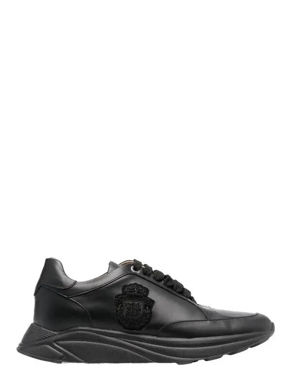 BILLIONAIRE Embroidered-logo Low-top Sneakers - Black