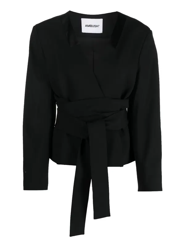 AMBUSH Tailored Blazer With Tie Waist - Black