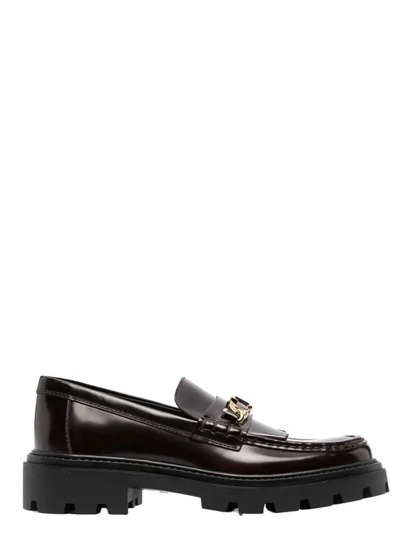 TOD'S Fringe-detail Leather Loafers - Red
