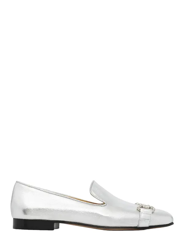 MADISON.MAISON Square-toe Horsebit Loafers - Silver