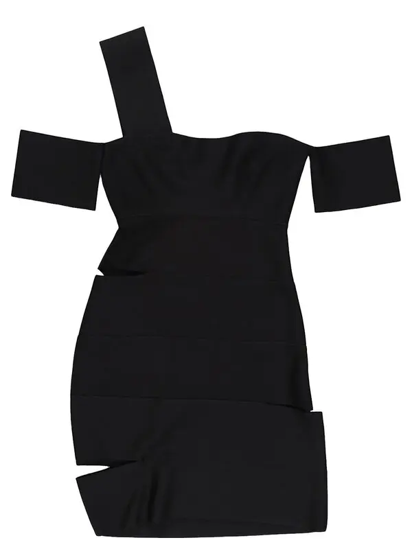 Alexander McQueen Cut-out Mini Dress - Black