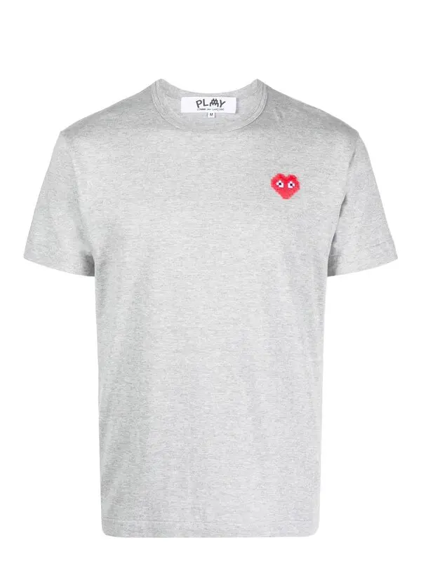 Play Comme Des Garcon Short-sleeve Cotton T-shirt - Grey